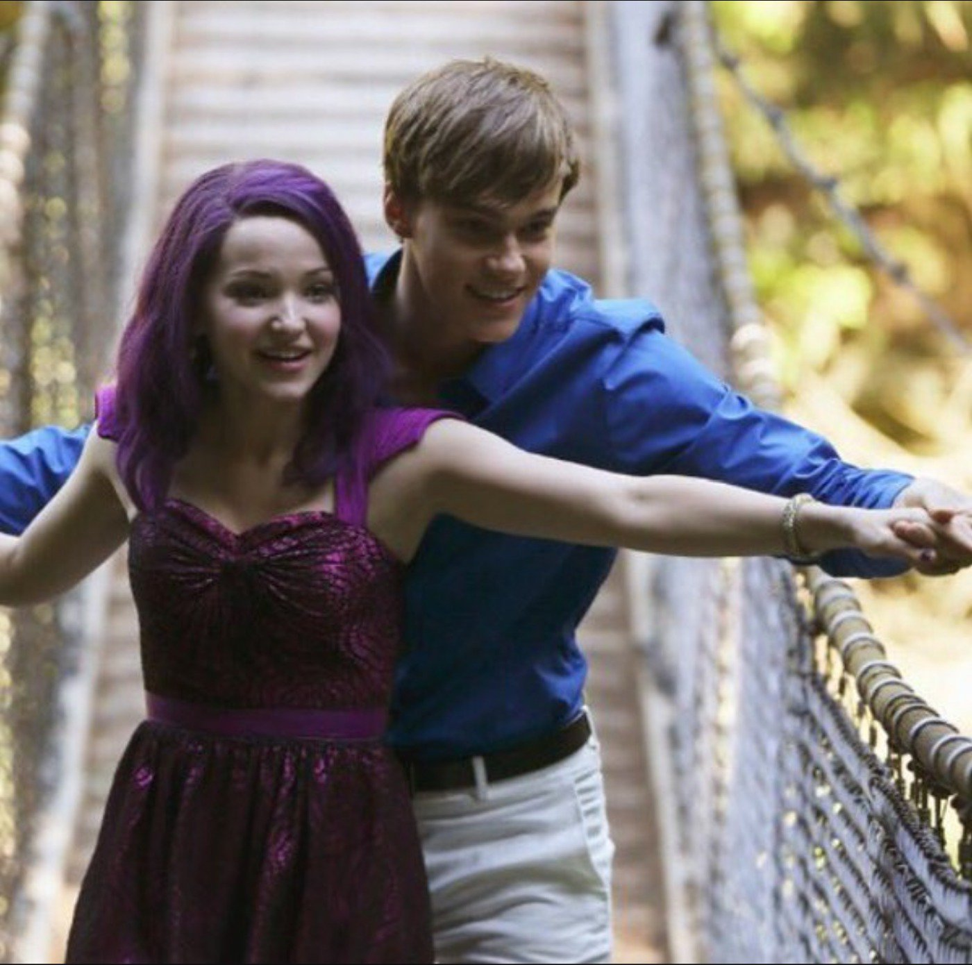 Image Mal And Ben Crossing A Bridgepng Disney Wiki Fandom Powered By Wikia