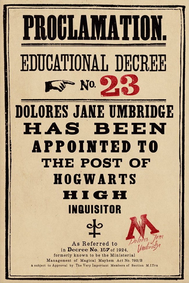 Dekret Edukacyjny Numer 23 | Harry Potter Wiki | FANDOM powered by Wikia Dekret Edukacyjny Numer 23 | Harry Potter Wiki | FANDOM powered by Wikia