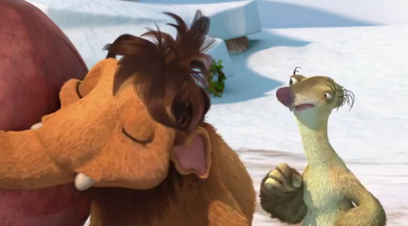Image Ice Age A Mammoth Christmas Peaches Hugging Christmas Rockpng Ice Age Wiki Fandom