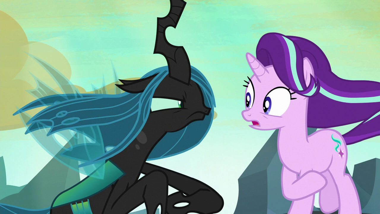 Image Queen Chrysalis Smacks Starlights Hoof Away S6e26 Png My