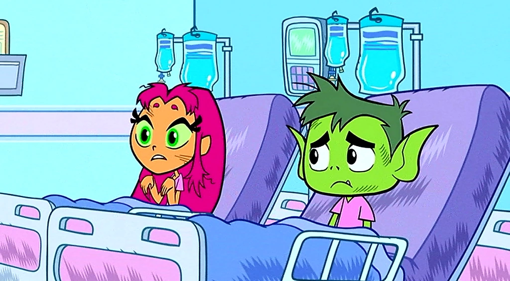Starfire and beast boy-