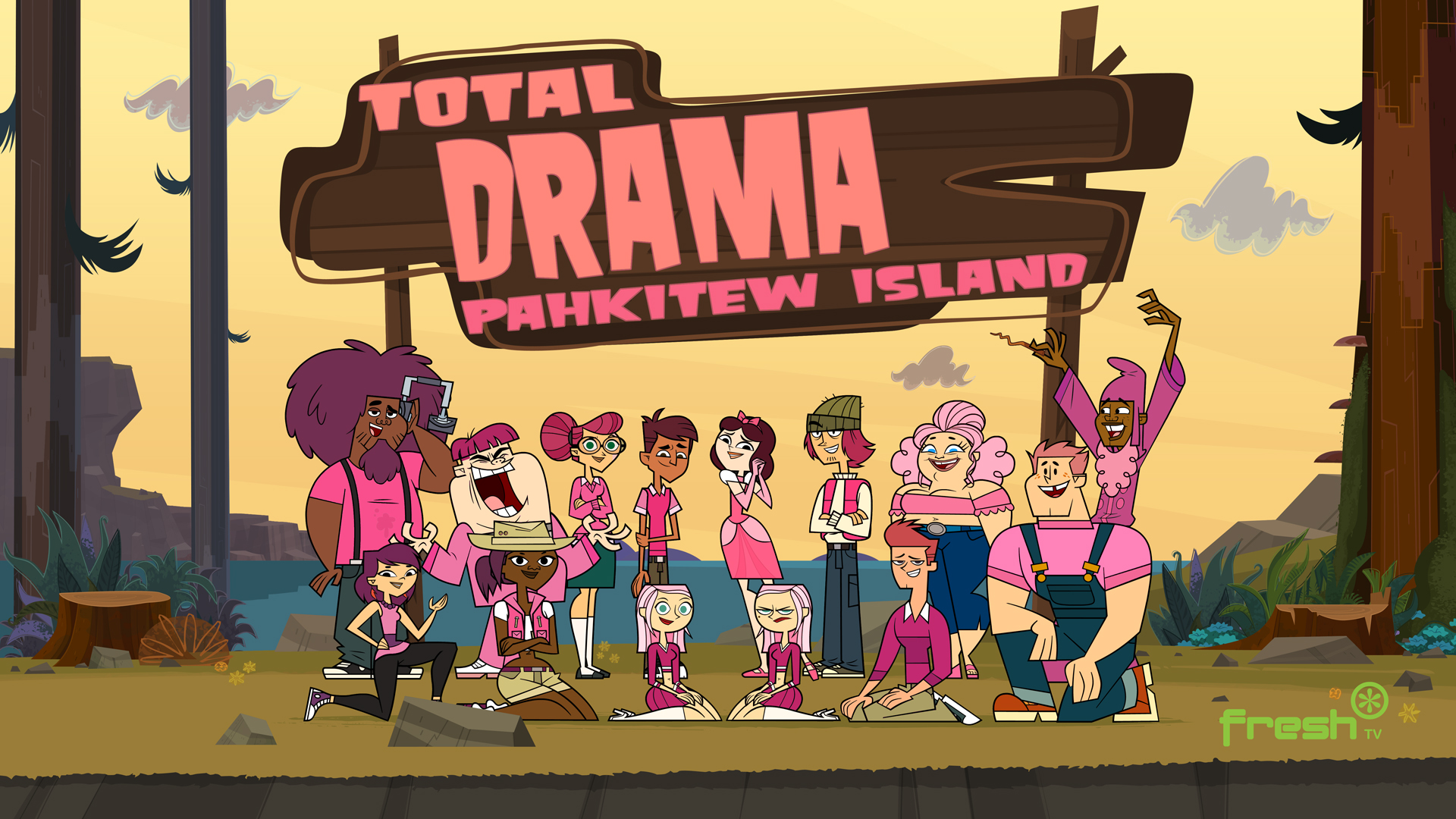 Image Total Drama Pahkitew Island Pink Poster Total Drama Wiki