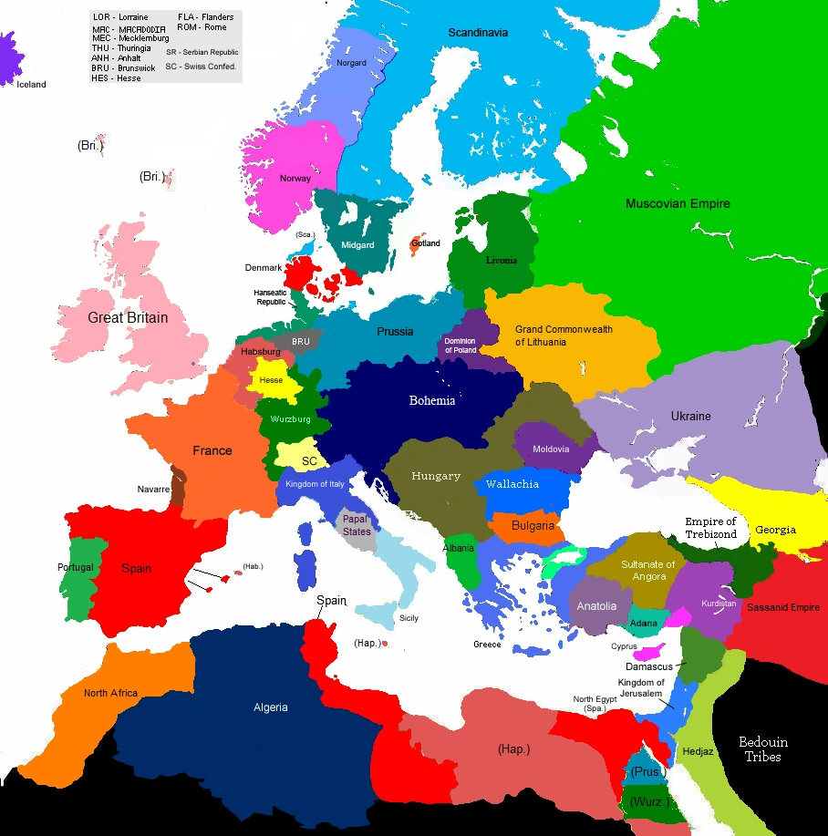 1647-1677 (Europe 1430 Map Game) | Alternative History | Fandom powered ...