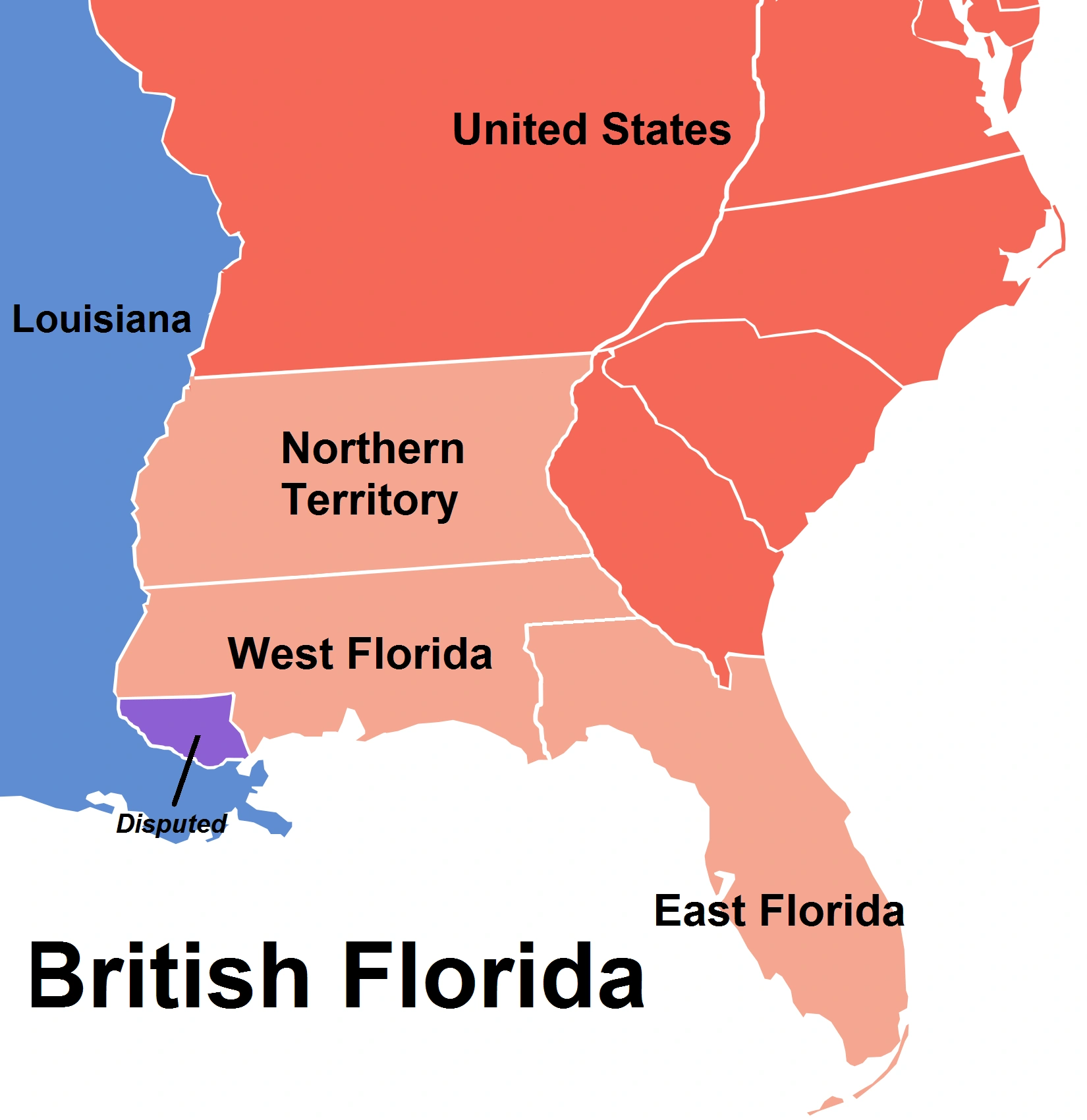 Image - Map of British Florida (Montcalm Survives).png | Alternative ...