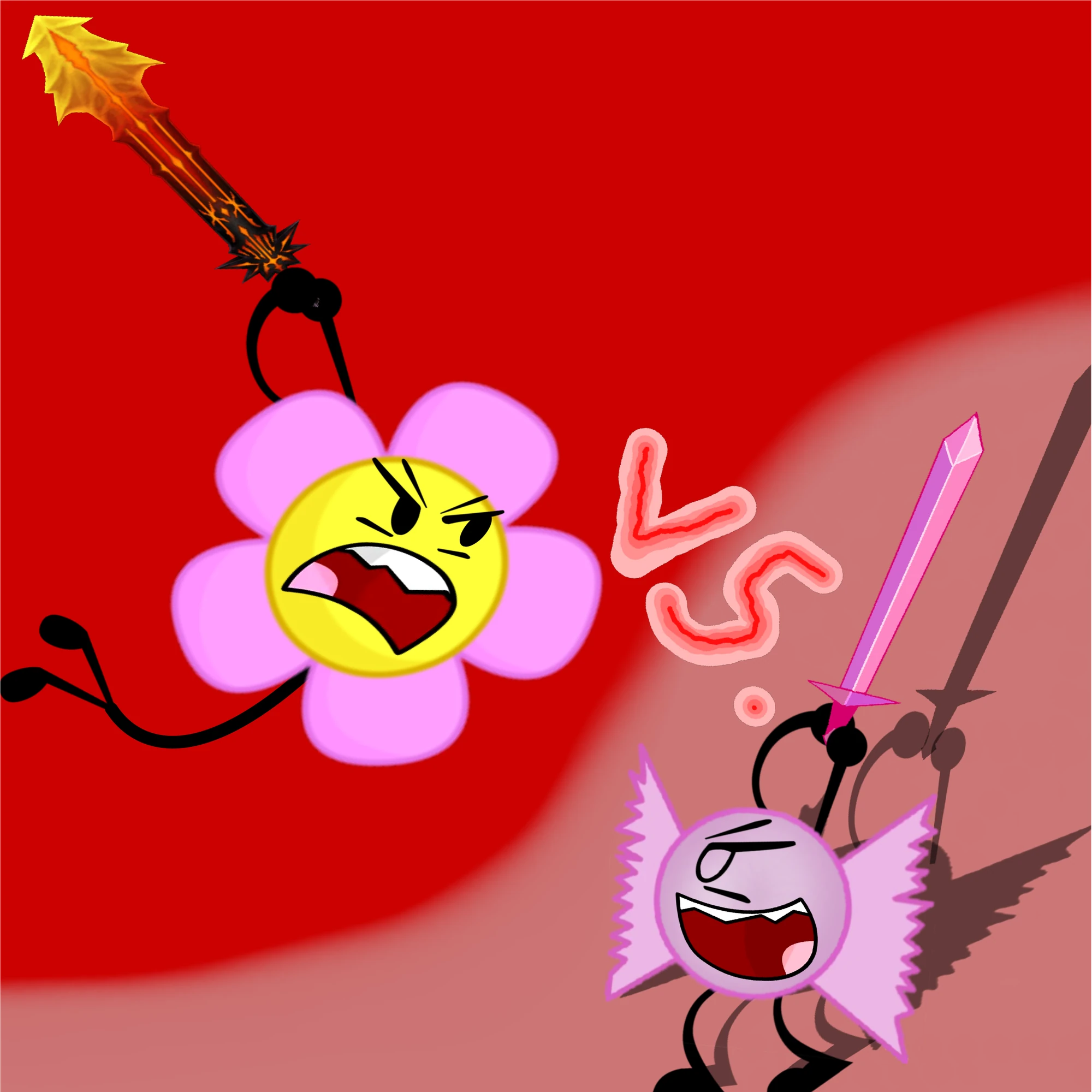 Image - Flower vs Evil Bow (sword fight).png | Battle for Dream Island ...