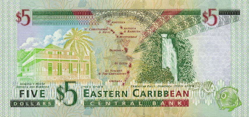 Image - 5 EC dollar banknote reverse.jpg | Currency Wiki | Fandom ...
