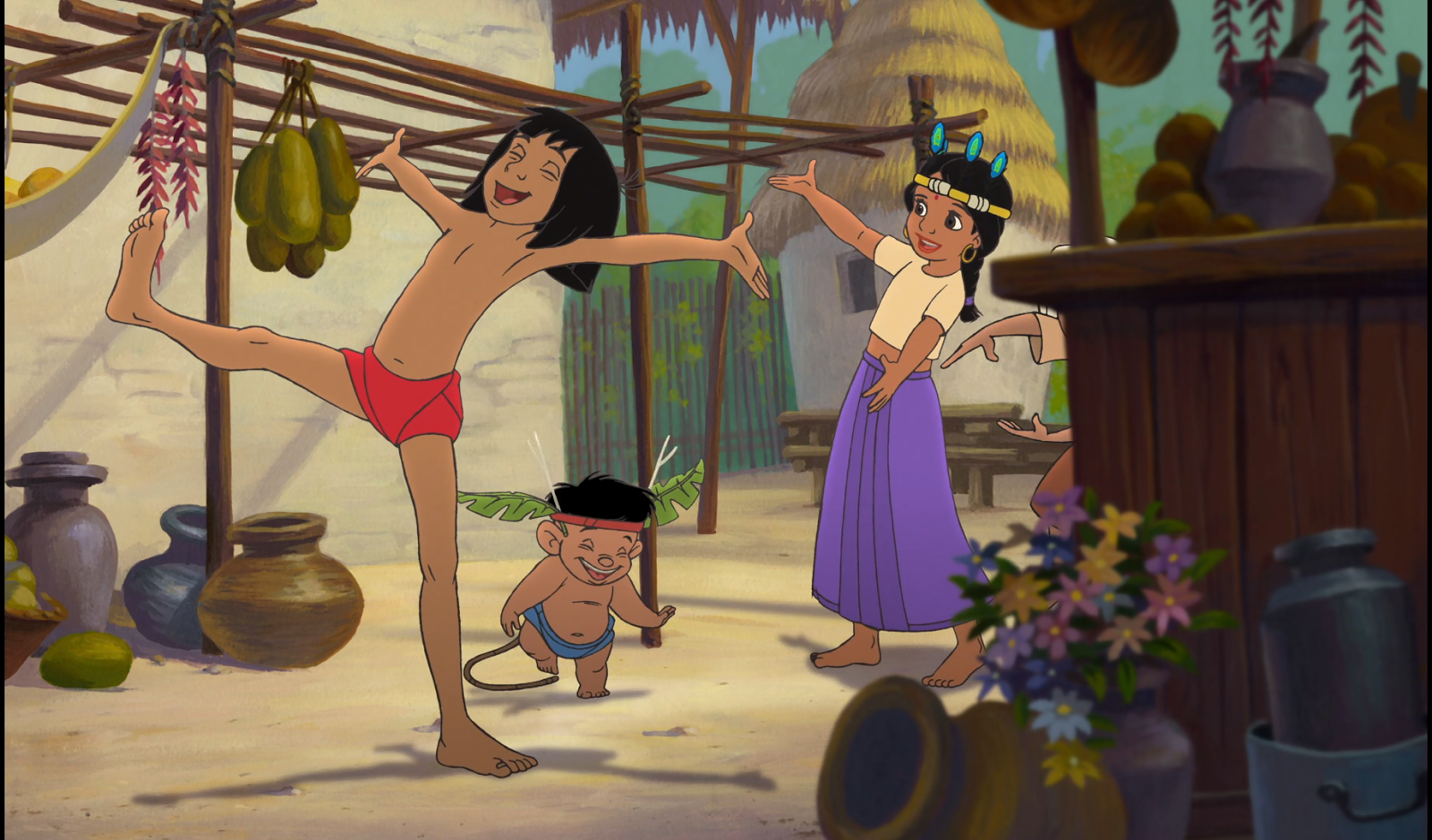 Image Shanti Mowgli And Ranjan Having Some Fun Png Disney Wiki