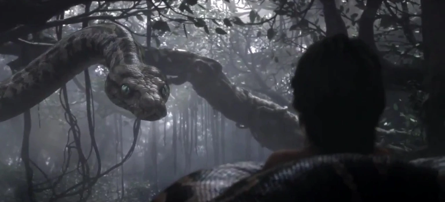 Image - The Jungle Book 2016 Kaa Mowgli 02.jpeg | Disney Wiki | FANDOM ...
