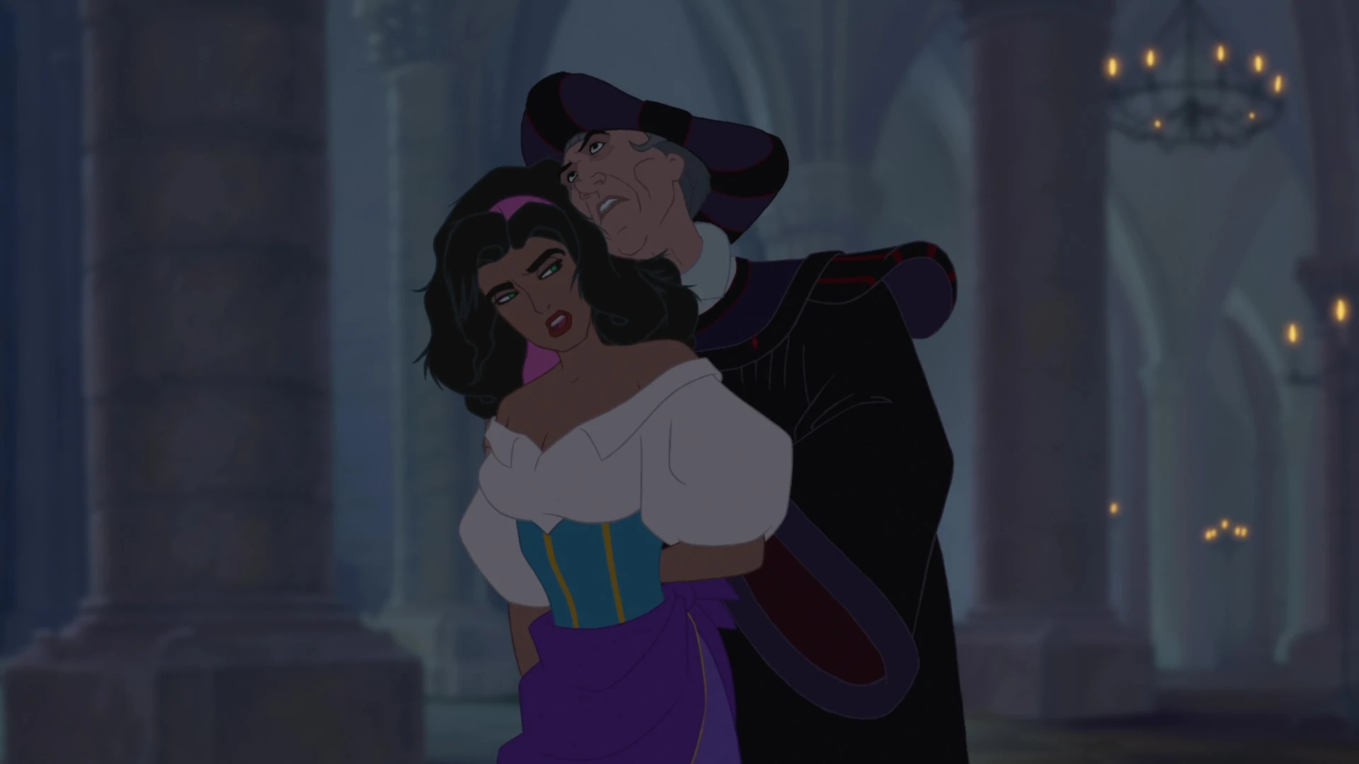 Image - Frollo attacking Esmeralda.jpg | Disney Wiki | Fandom powered ...