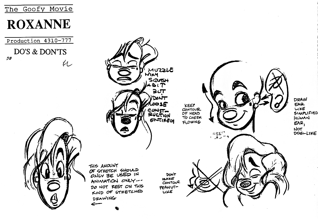 Image Walt Disney Model Sheets Roxanne Walt Disney Characters