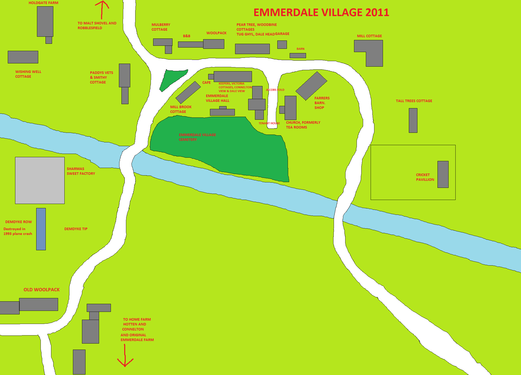 Emmerdale Village Map | Emmerdale Past & Present Wiki | FANDOM powered ...