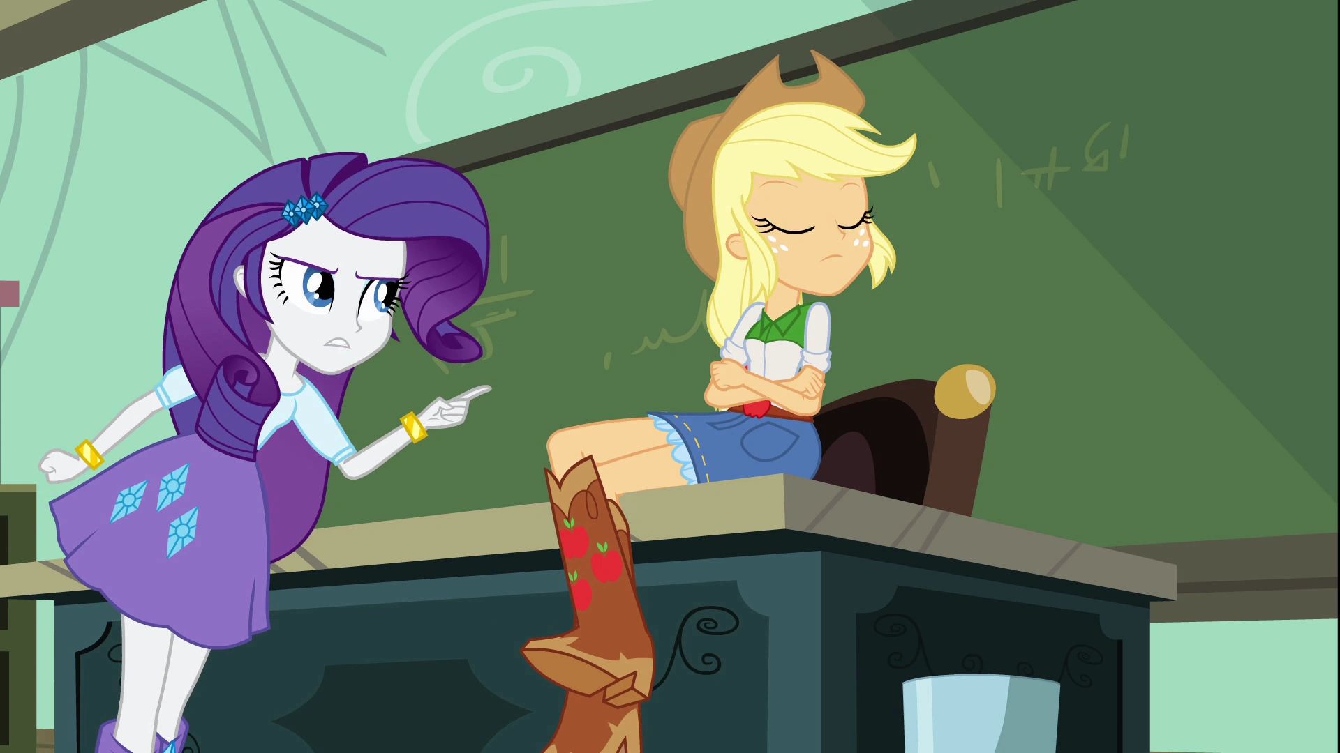 Image - Rarity snaps at Applejack EG.png | My Little Pony Equestria ...