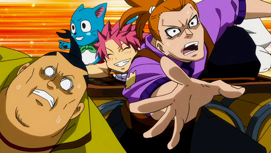 Image - Droy and Jet dodging barrel surfing.png | Fairy Tail Wiki ...