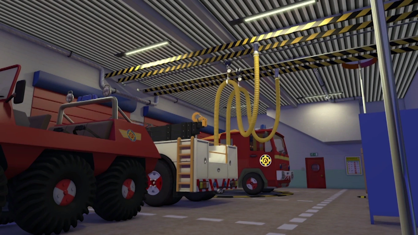 Image - Fire station Garage overnight.png | Fireman Sam Wiki | Fandom ...