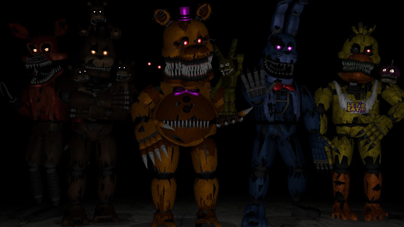 Archivo:The nightmare animatronics fnaf4 by left4dead2fan13-d9dy4of.jpg ...