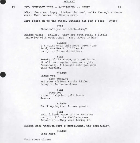 Image - Auditorium script.jpg | Glee TV Show Wiki | FANDOM powered by Wikia