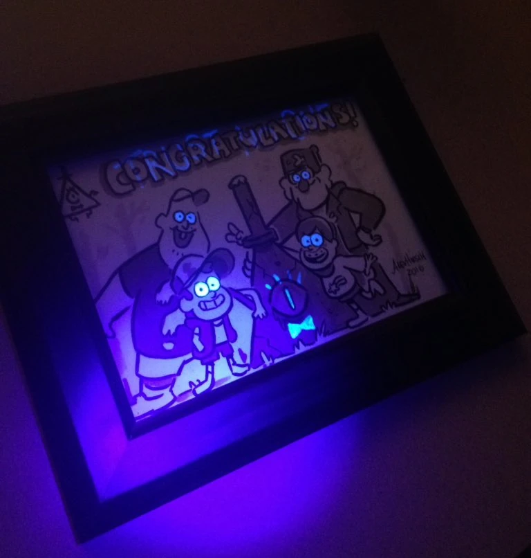Image - Cipher Hunt framed photograph blacklight.jpg | Gravity Falls ...