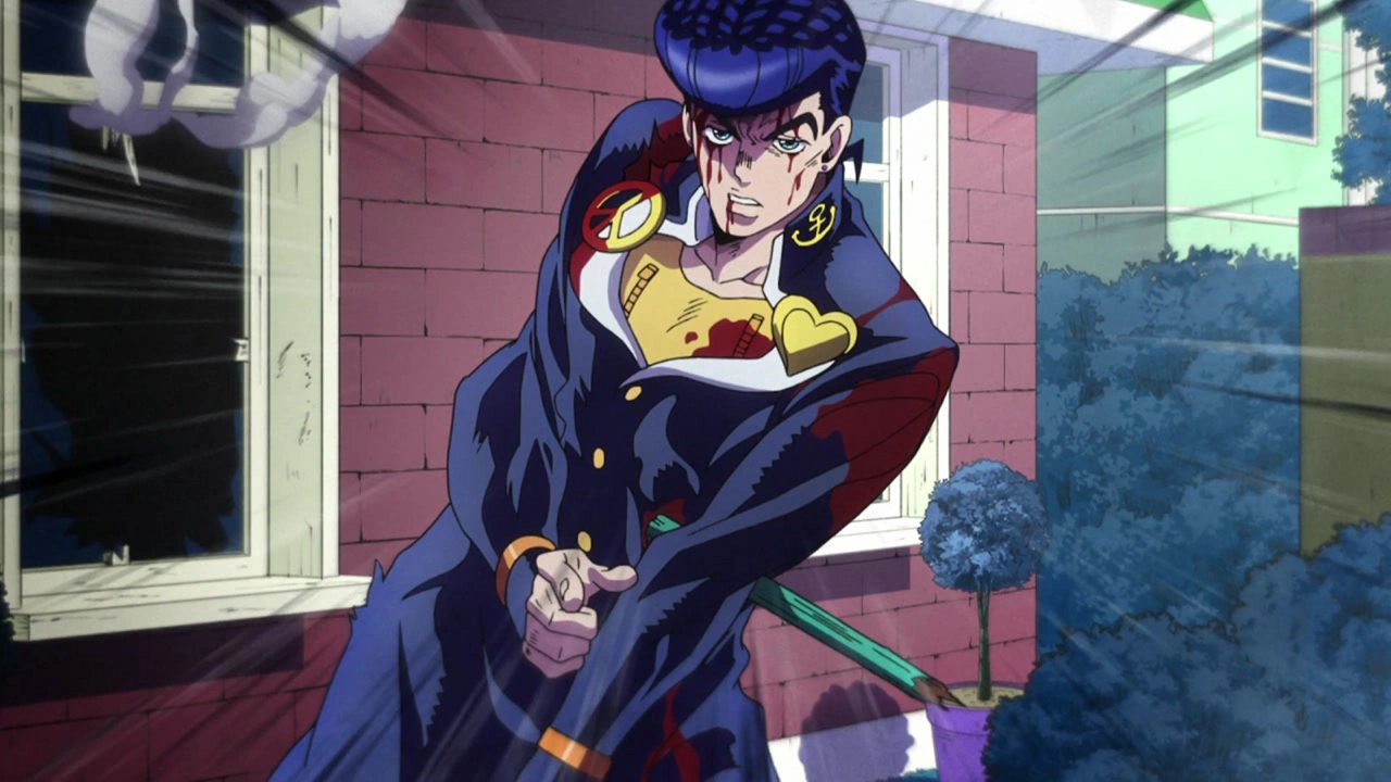 Image - Wounded Josuke confronts Kira.png | JoJo's Bizarre Encyclopedia ...