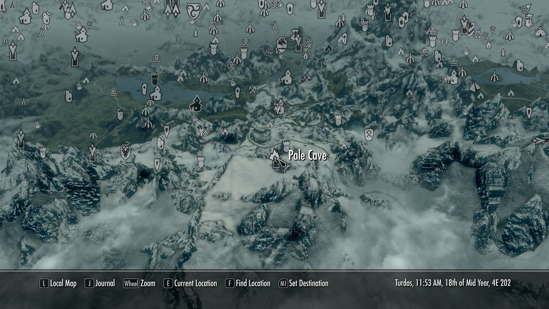 Image Pale Cave On Map Legacy Of The Dragonborn Fandom
