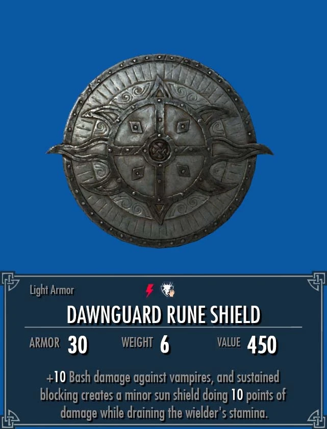 Dawnguard Rune Shield | Legacy of the Dragonborn | FANDOM powered by Wikia