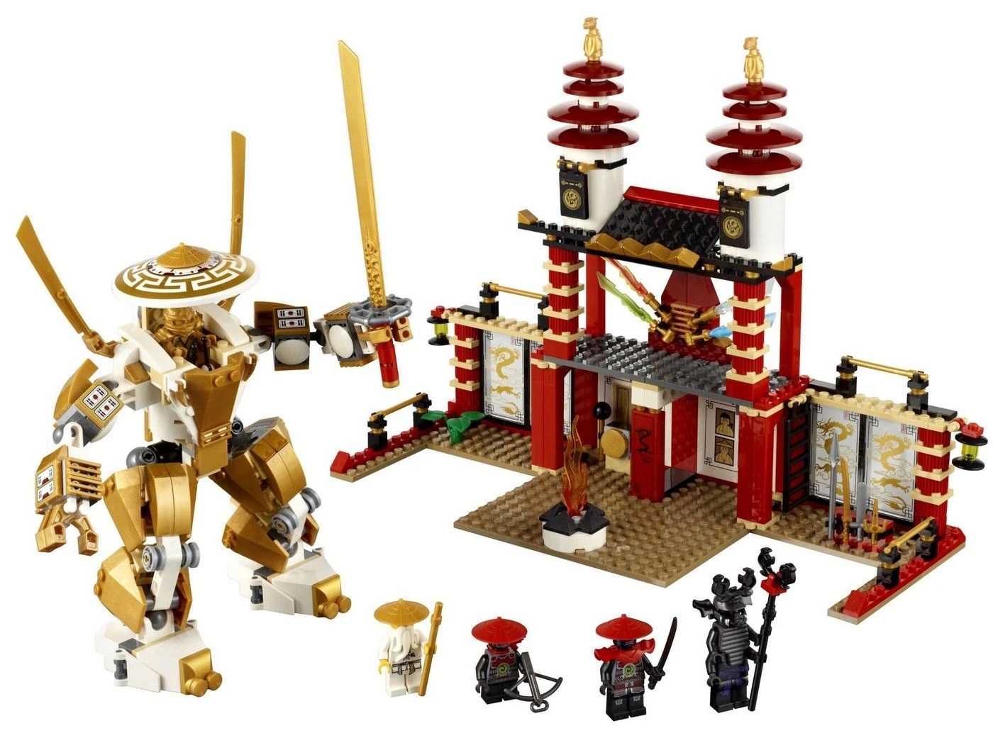 Lego Ninjago 70505 Temple of Light set COMPLETE with 5 minifigures