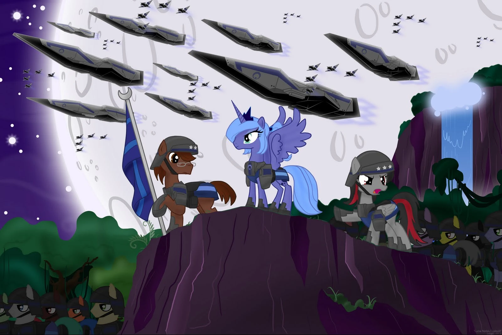 Image - FANMADE Princess Luna commands a large army.jpg | My Little ...