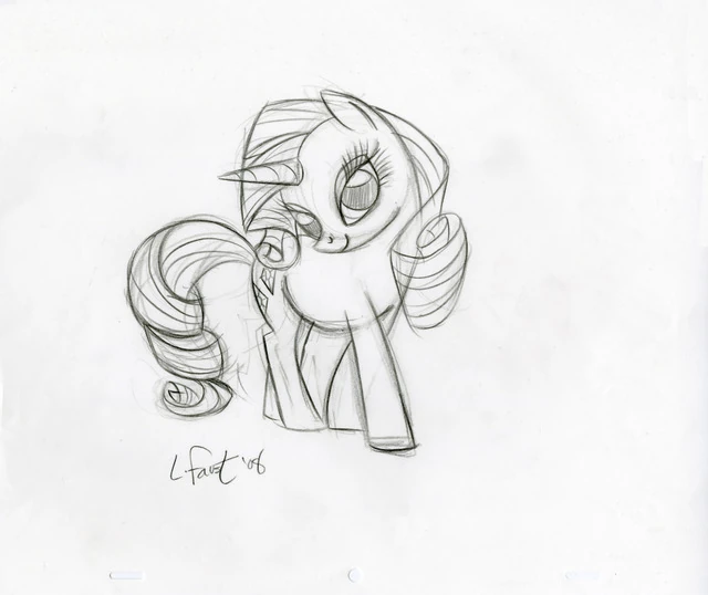 Image - Lauren Faust Rarity sketch.jpg | My Little Pony Friendship is ...