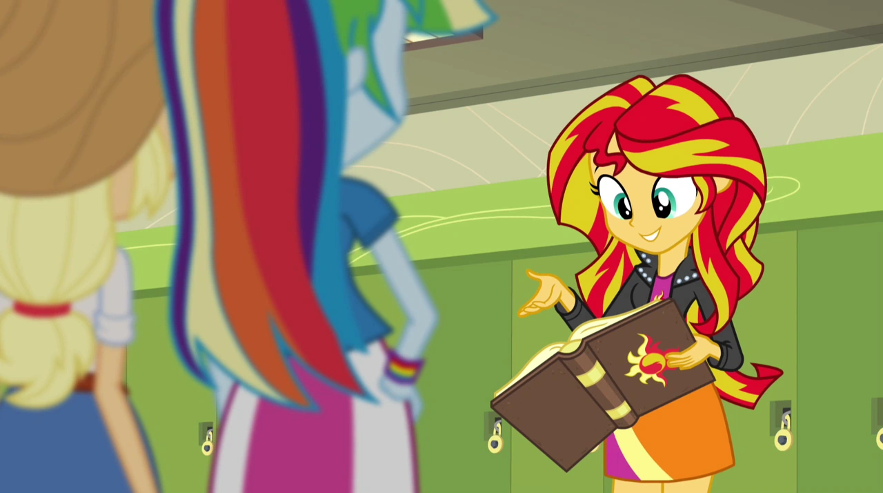 Image - Sunset Shimmer explains how the book works EG2.png | My Little ...