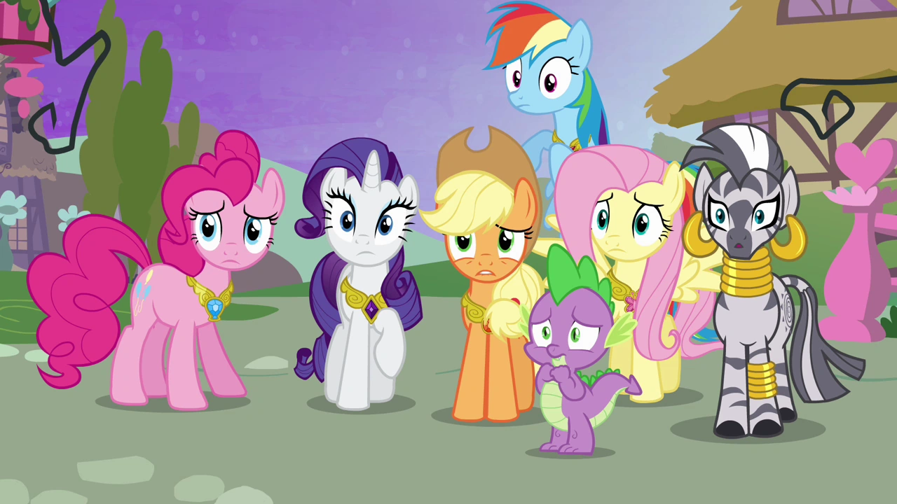 Image - Ponies looking concerned S4E02.png | My Little Pony Friendship ...