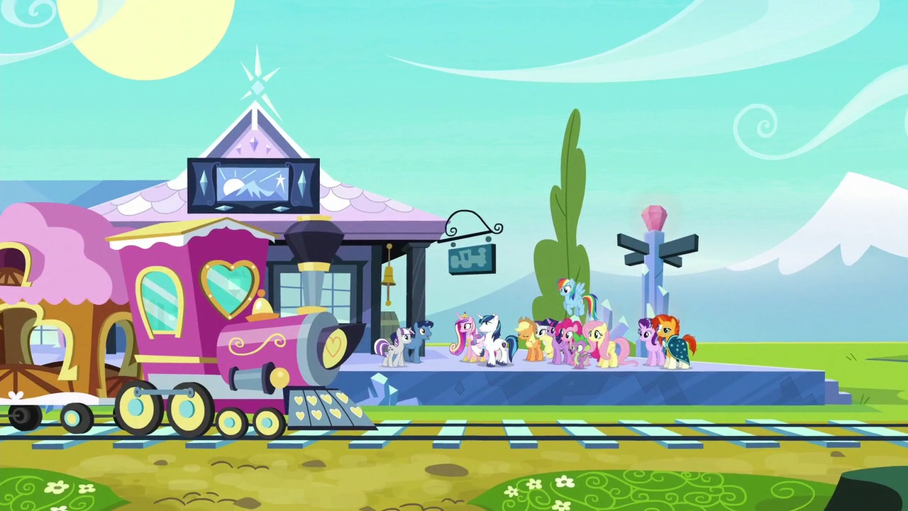 Image - Twilight's parents arrive at the train station S6E2.png | My ...