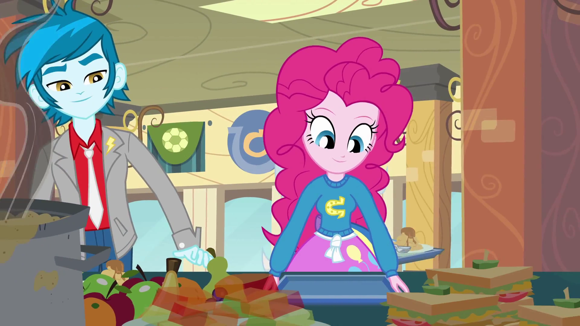 Image - Pinkie Pie in lunch queue EG.png | My Little Pony Friendship is ...