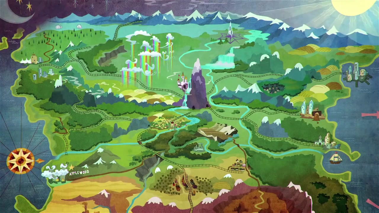 Image - Map of Equestria BFHHS1.png | My Little Pony Friendship is ...