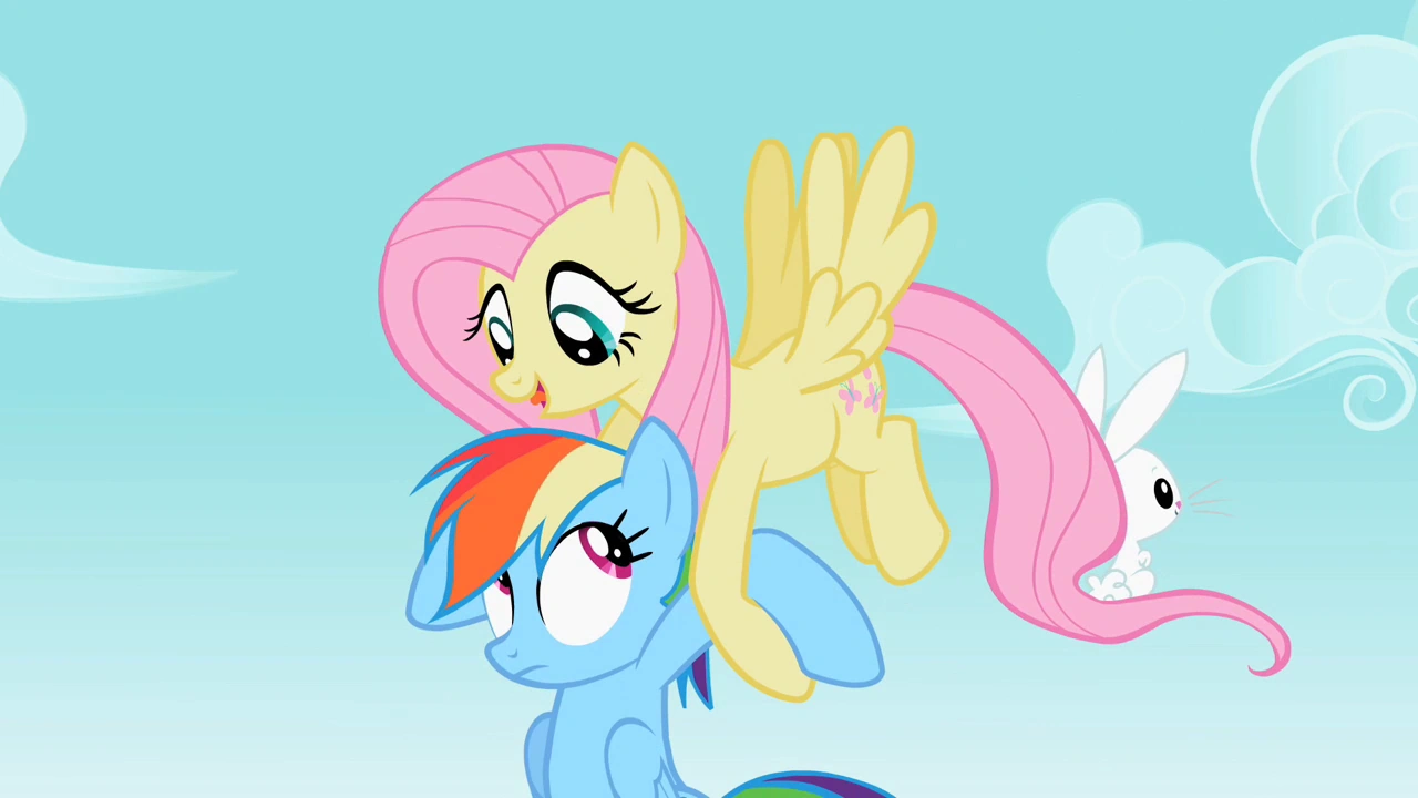 Image - Fluttershy carrying Rainbow Dash S2E07.png | My Little Pony ...