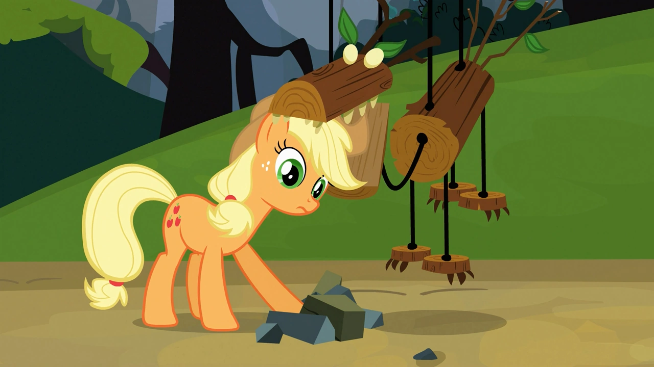 Image - Applejack and fake timberwolf S03E09.png | My Little Pony ...