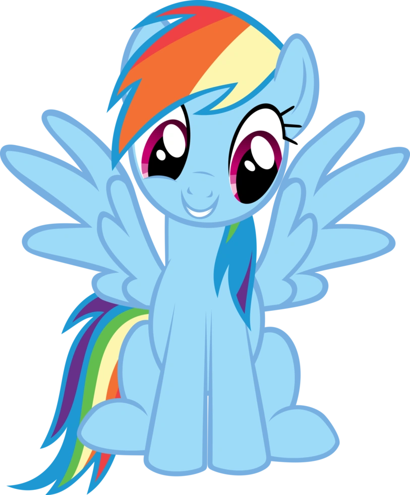 Image - FANMADE Rainbow Dash sitting down.png | My Little Pony ...