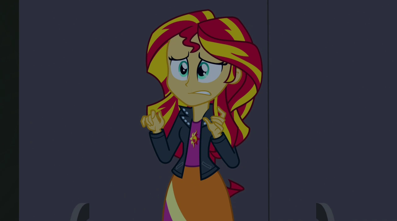 Image - Sunset Shimmer becoming worried EG2.png | My Little Pony ...