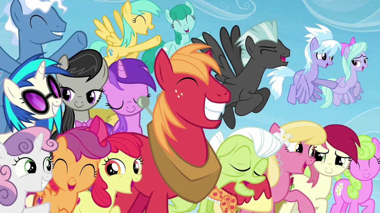 Image - Several ponies smiling and happy S5E26.png | My Little Pony ...
