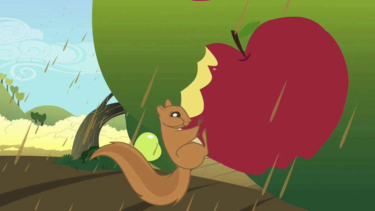 Image - Squirrel with a big apple S2E01.png | My Little Pony Friendship ...