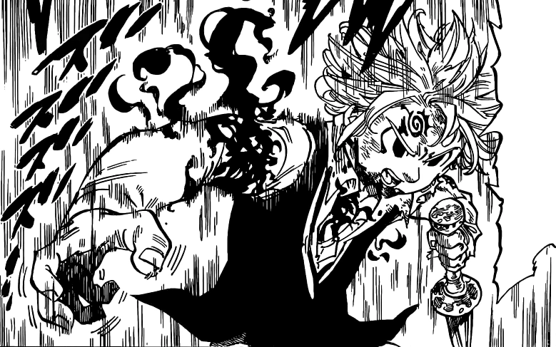 Image - Meliodas using demonic power to re-attach his hand.png ...