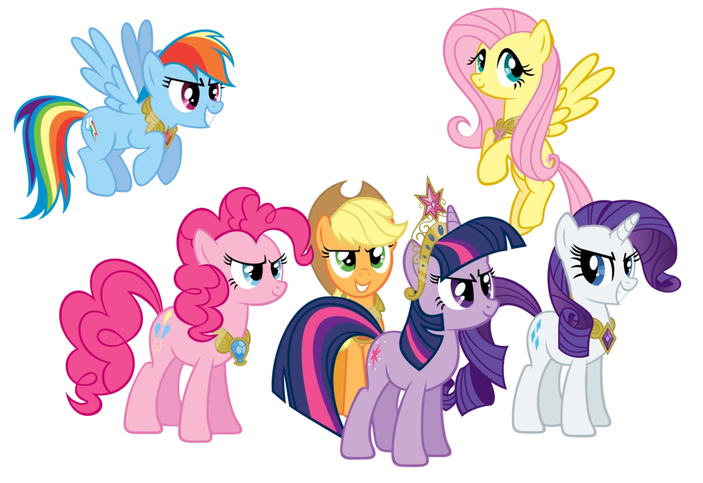 Image - Mane 6 with the elements vector by tzolkine-d57sust.png | Wiki ...