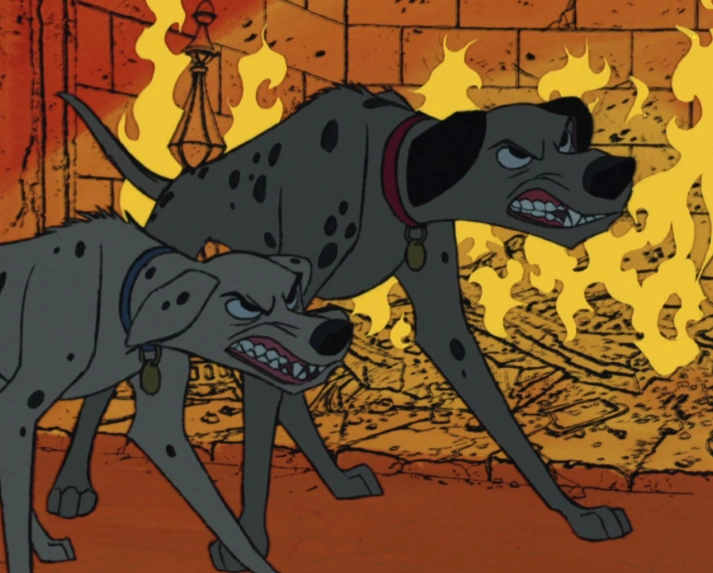 Image - Pongo and Perdita facing Horace and Jasper.png | Heroes Wiki ...