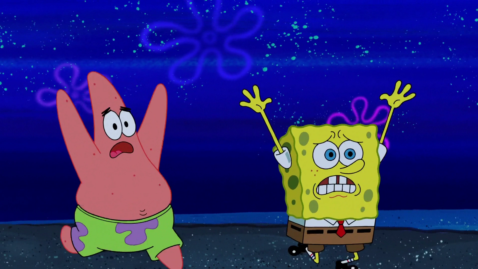 Image - Spongebob and patrick running with screaming.png | The Parody ...