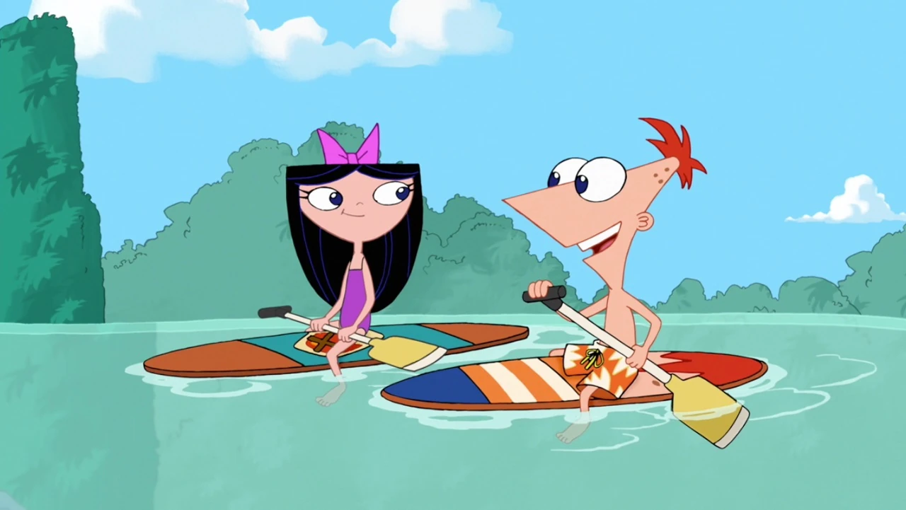 Image - Phineas and Isabella steer the water.jpg | Phineas and Ferb ...
