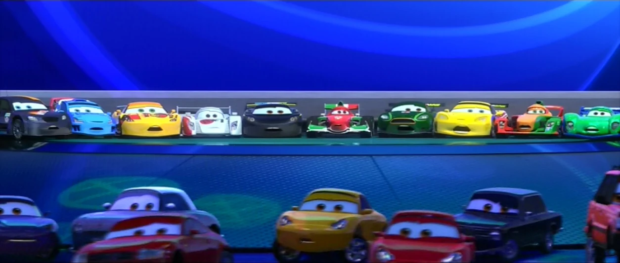 Image - World Grand Prix racers startled by Mater.jpg | Pixar Wiki ...