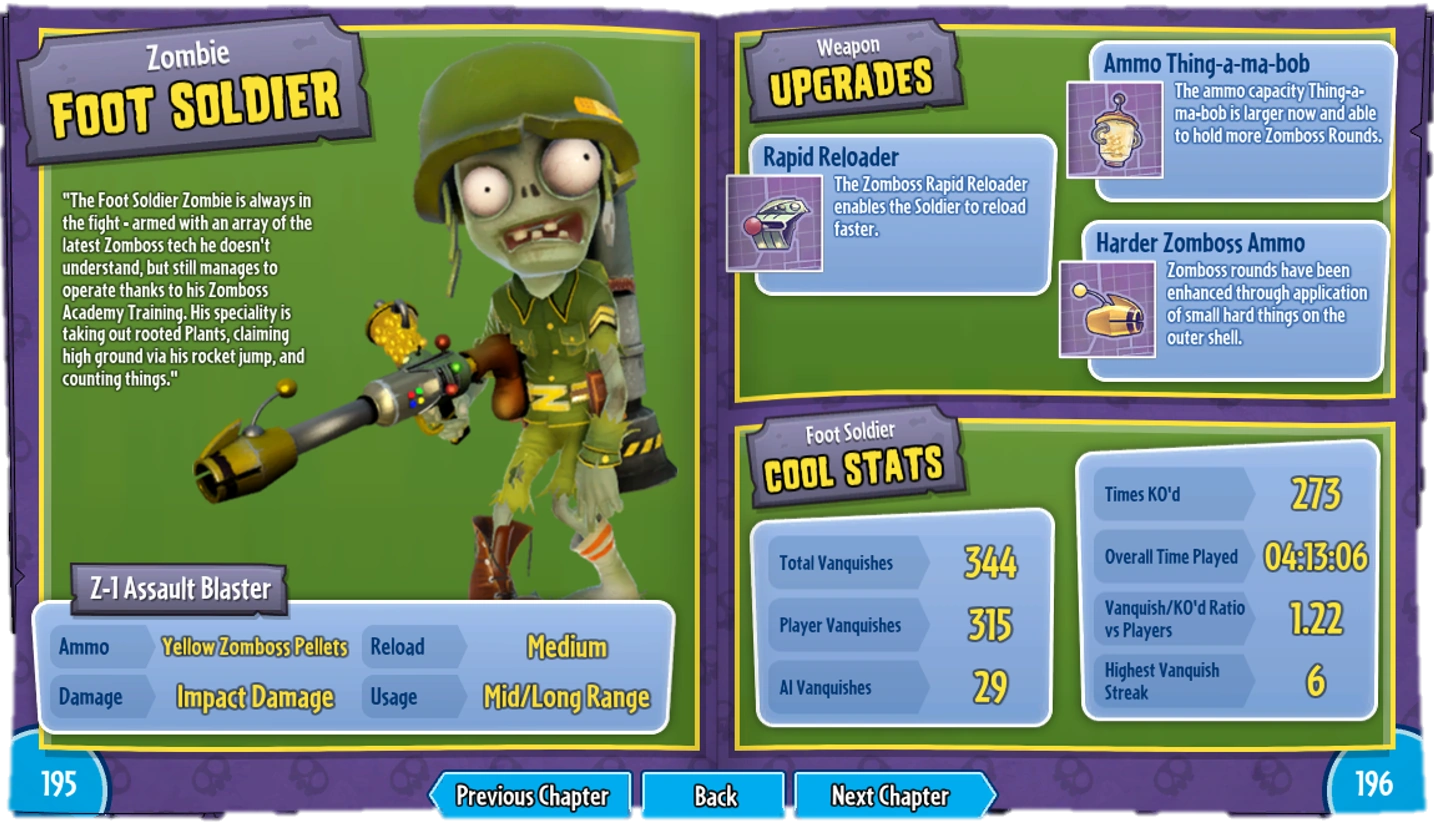 Image - Foot Soldier Stickerbook entry.png | Plants vs. Zombies Wiki ...