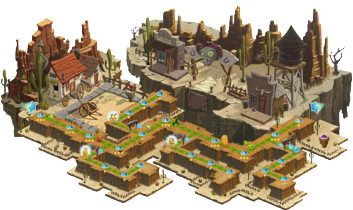 Image - Wild West Map.png | Plants vs. Zombies Wiki | FANDOM powered by ...