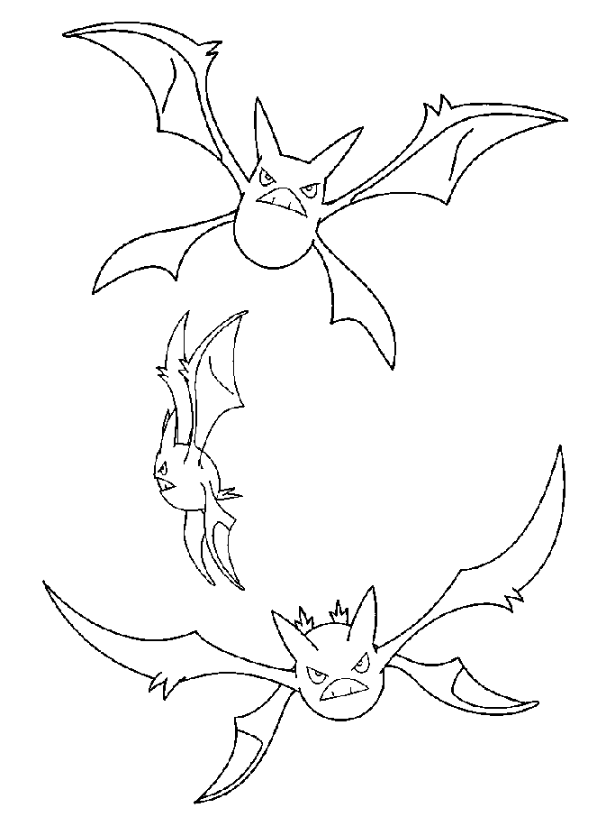 Crobat pokemon coloring pages