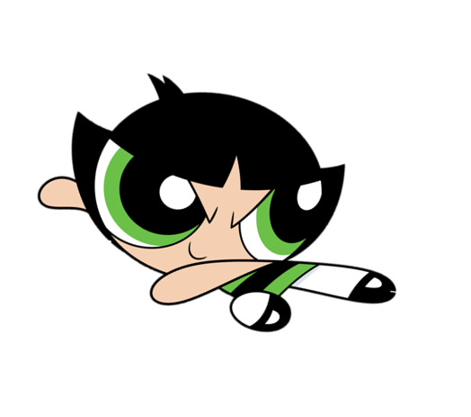 Power Puff Girls Buttercup Flying