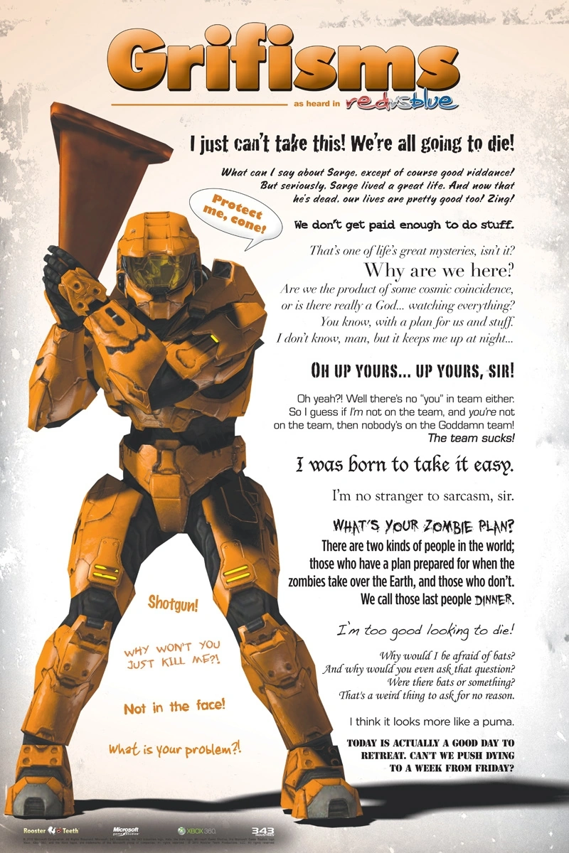 Image - Grifisms Poster.png | Red vs. Blue Wiki | Fandom powered by Wikia