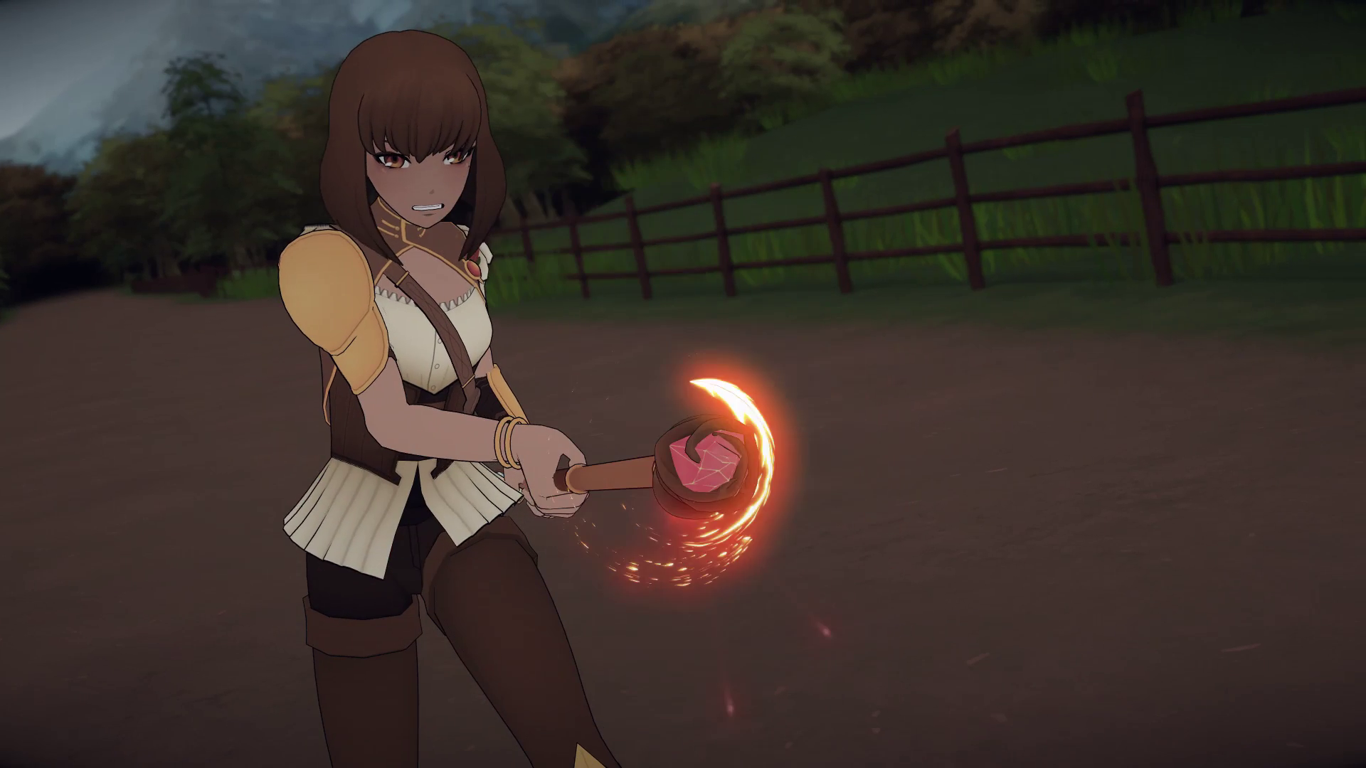 Image V3e7 Amber Red Dust Activatespng Rwby Wiki Fandom Powered By Wikia